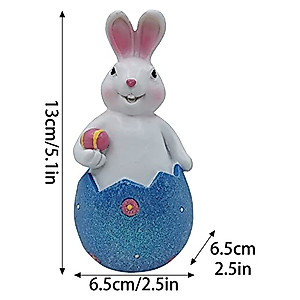 Easter Bunny Ornament Eggs Statue Ornament Garden Decoration