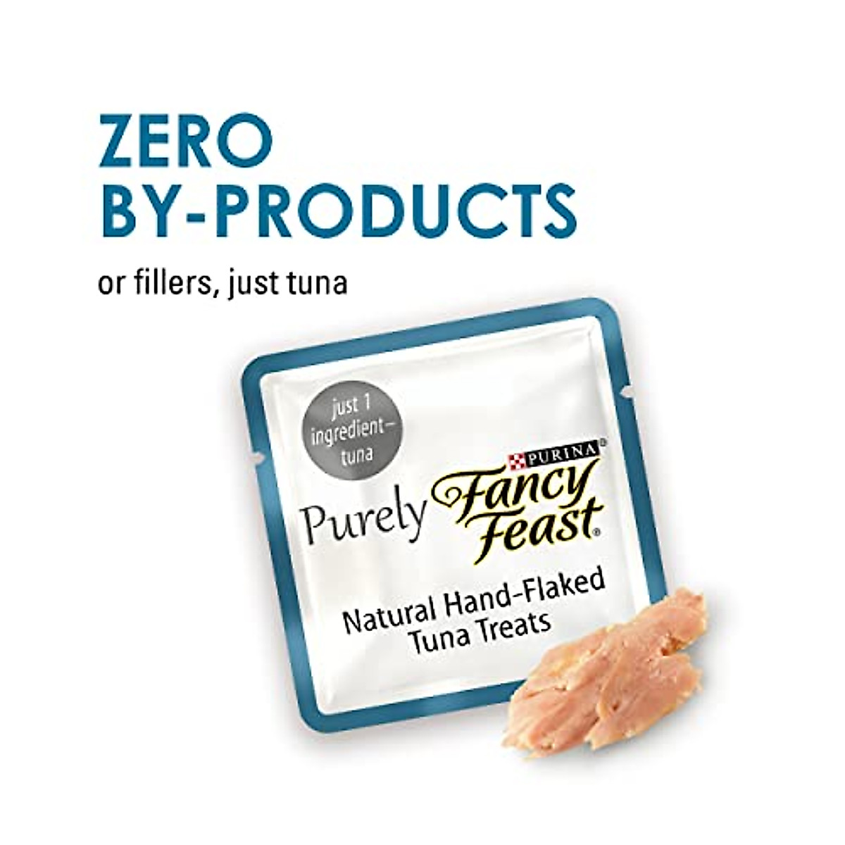 Purina Fancy Feast Natural Cat Treats, Purely Natural Hand-Flaked Tuna - (Pack of 5) 10 Ct. Pouches