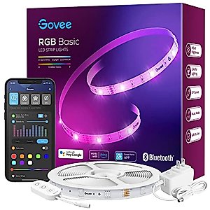 Govee Smart WiFi LED Strip Lights , 50ft RGB LED Lights Work with Alexa and Google Assistant, Color Changing Light Strip, Music Sync, App Controlled LED Lights for Bedroom and Gaming, Easy to Install