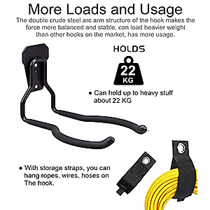 String Trimmer Hanger Bracket, Garden Lawn Trimmer Wall Mount, Falezern 1 Pcs Heavy Duty Weed Eater Rack For Garage. Garden Tool Organizer and Storage Hooks for Garage Trimmer, Garden Wall, Tool Room.