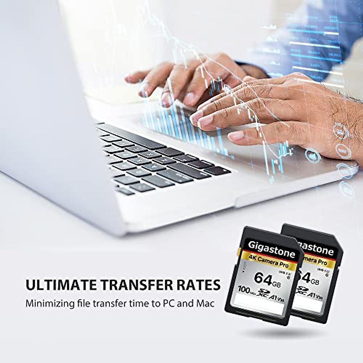 Gigastone 64GB 5-Pack SD Card V30 SDXC Memory Card High Speed 4K Ultra HD UHD Video Compatible with Canon Nikon Sony Pentax Kodak Olympus Panasonic Digital Camera, with 5 Mini Cases