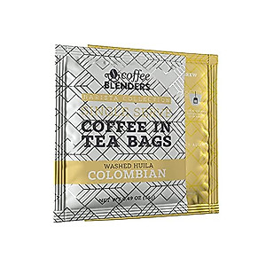 Coffee Blenders Tea Bag Coffee - Colombian Flavor 10 Count Single Serve Instant Coffee, Portable Drip T-Bag Packets, Convenient Fast Fresh Simple