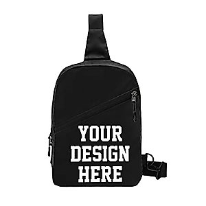 Custom Crossbody Sling Bag With You Logo Text Picture Personalized Chest Bags Travel Business Shopping Sport Mens Custom Chest Bags