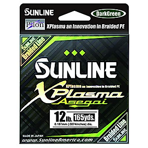 Sunline 63043246 Xplasma Asegai, Dark Green, 16LB Test/165 YD