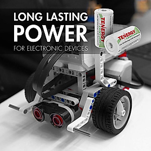 Tenergy Centura 1.2V NiMH Rechargeable D Battery, 8000mAh Low Self Discharge D Cell Batteries, Pre-Charged D Size Battery, 4 Pack, UL Certified