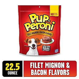 Pup-Peroni Dog Treats, Filet Mignon & Bacon Flavors, 22.5 Ounce, Made with Real Steak