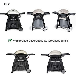 Uniflasy 7646 Cooking Grates for Weber Q300 Q320 Q3000 Q3200 Series Gas Grills Grill Parts Cast Iron Grill Grates Replacement for Weber Q300 2 Pack
