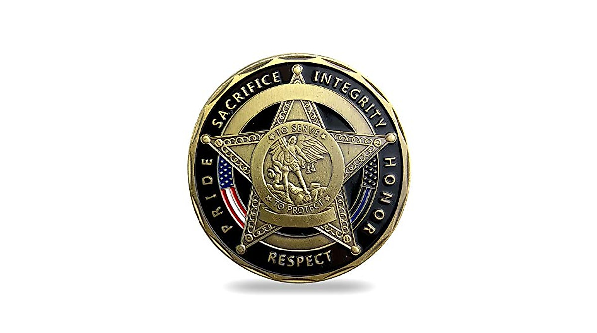 Police Challenge Coin Saint Michael Police Prayer Gift for Law Enforcement