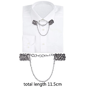 Ruisita 6 Pieces Retro Cardigan Clip Sweater Collar Clip Antique Flowers Pattern Shawl Clips Dresses Shawl Clip for Women Girls (Style A)