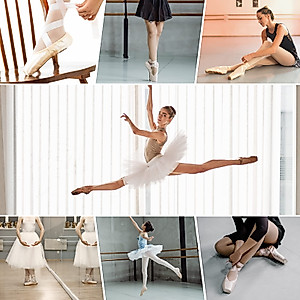 DoGeek Satin Pointe Shoes for Girls and Ladies Professional Ballet Dance Shoes with Ribbon for School or Home (Choose One Size Larger) Pink