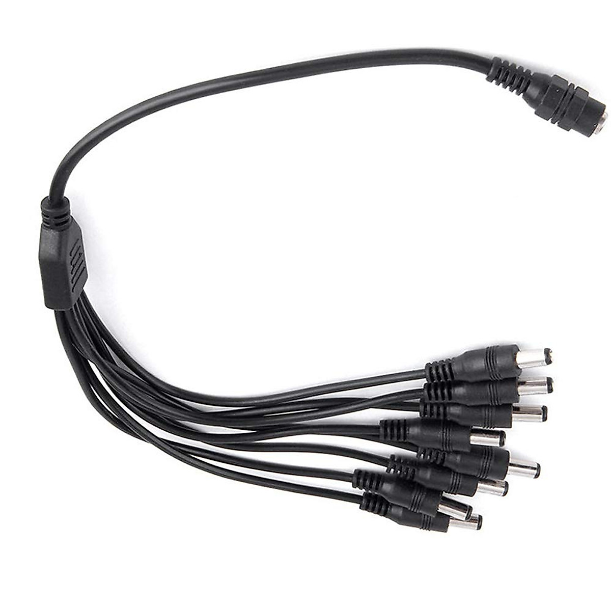 DC 1 Female to 8 Male Output Power Splitter Cable 3 Pcs 1 to 8 DC CCTV Camera Power Splitter Cable Y Adapter for CCTV Security Cameras and LED Strip Lights Deguangxin (3 Pcs 1 to 8 Way)