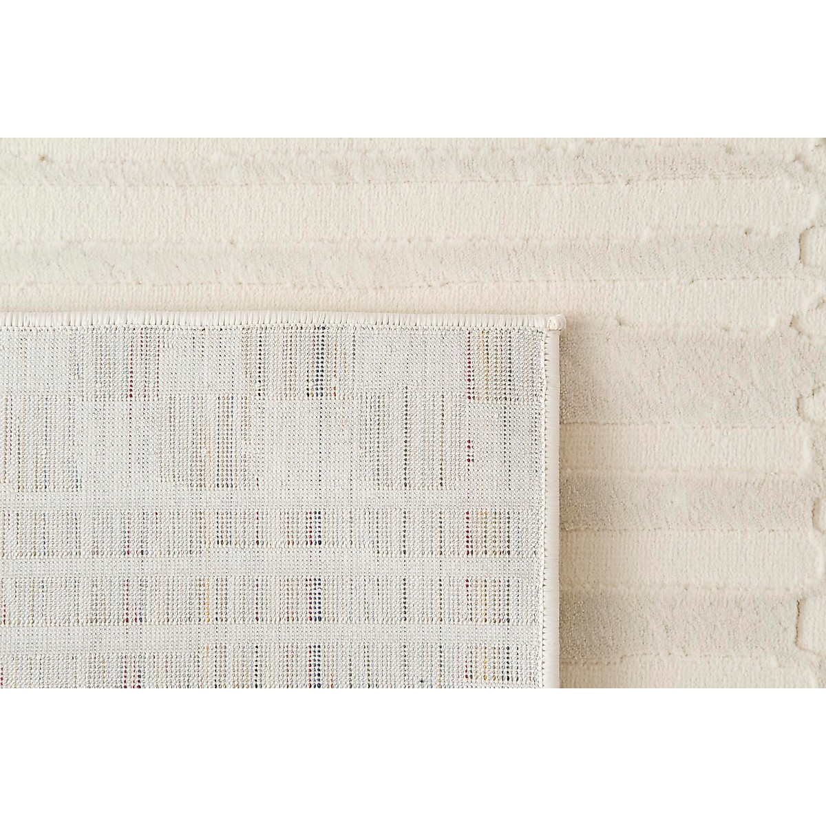 Revival Rugs Soloba 6'7"x9' Washable Area Rug for Living Room Bedroom - 100% Recycled Oeko-TEX Certified, Medium Pile, Beige, Cream