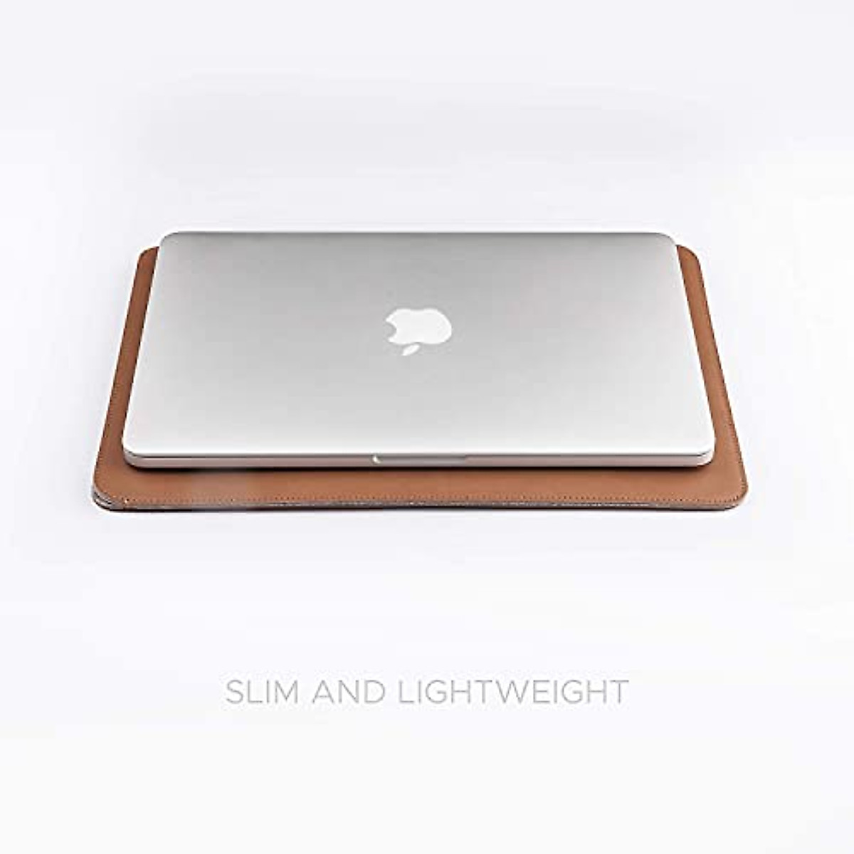 Comfyable Laptop Sleeve 13 Inch Precisely Compatible with MacBook Pro M2 2022 M1 2020-2016 & Mac Air M2 2022 M1 2020, Not Fit Old Versioned MBA/MBP, Faux Leather Cover Case, Brown