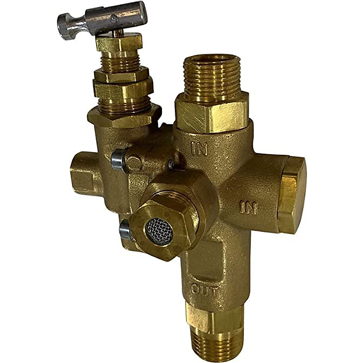 1/2" Compression Top Inlet for Copper Tubing, Combo Unloader Pilot Check Valve with Throttle Control Cable for 6.5HP Max Gas air Compressors (095-125 PSI, 36" Throttle Control Cable & Unloader Valve)