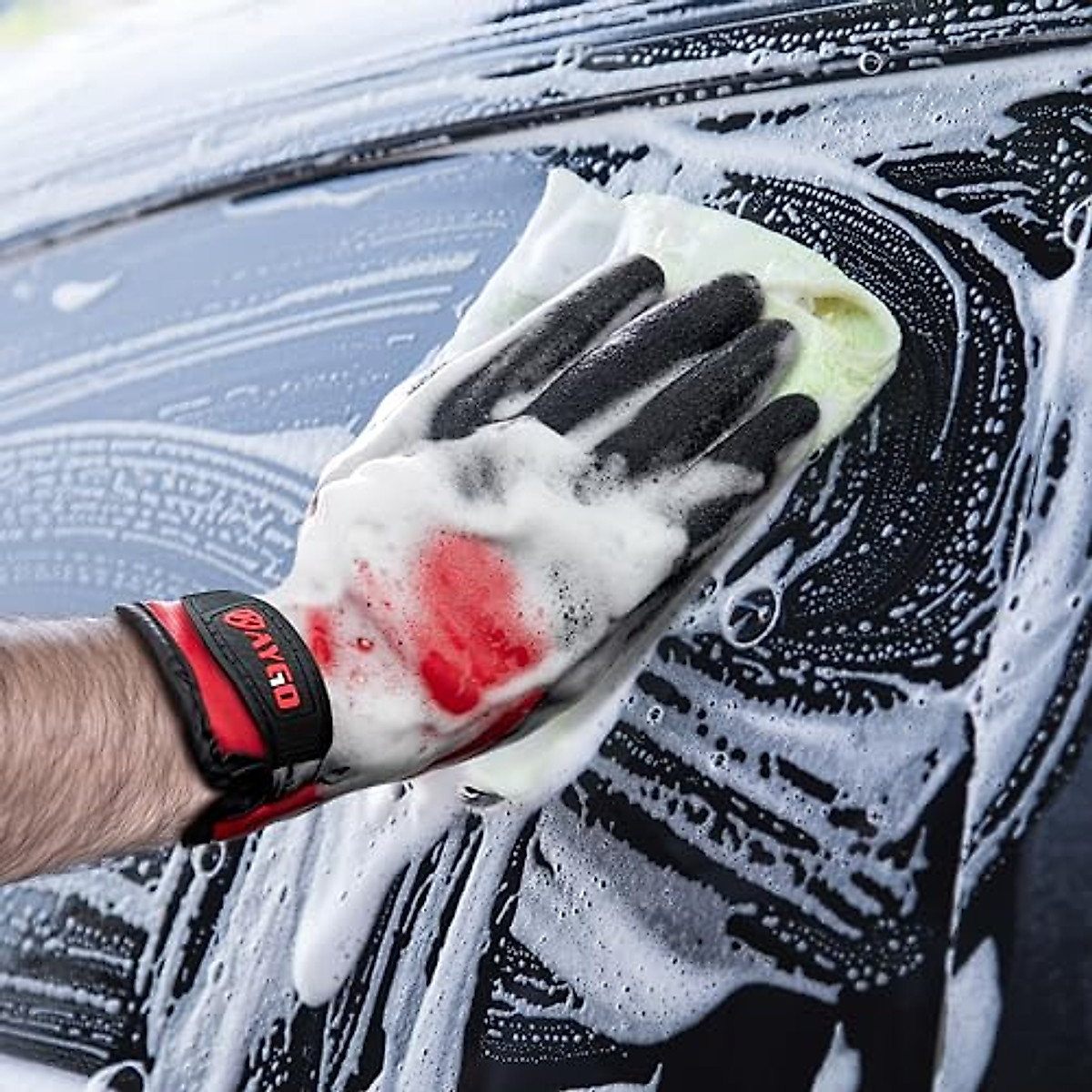 KAYGO Waterproof Thermal Work Gloves for Men and Women, Full Hand Latex Coated, Acrylic Insulated Liner for Freezer Cold Weather, Fine Crinkle Grip,KG140W, Red,Large