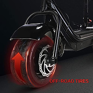 SAY YEAH Fat Tire Scooter for Adults Electric 20 mph Powerful Up 500w Electric Scooters with 2 seat Commuter Scooter Citycoco Scooter Black