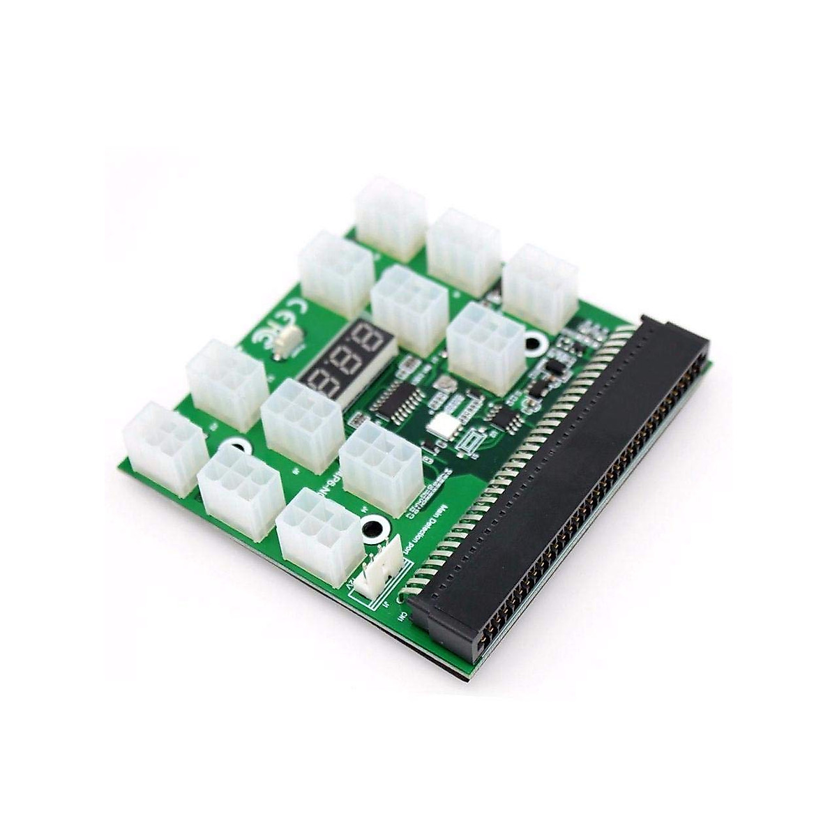 Tekit Ethereum Mining ETH ZEC LTC 1200W/750W Server PSU Power Supply Unit to GPU Breakout Board Adapter + 12pcs 6-Pin PCIe to (6+2Pin) PCIe Graphics Card Power Cables (GPU Breakout Board+12PCS Cable)