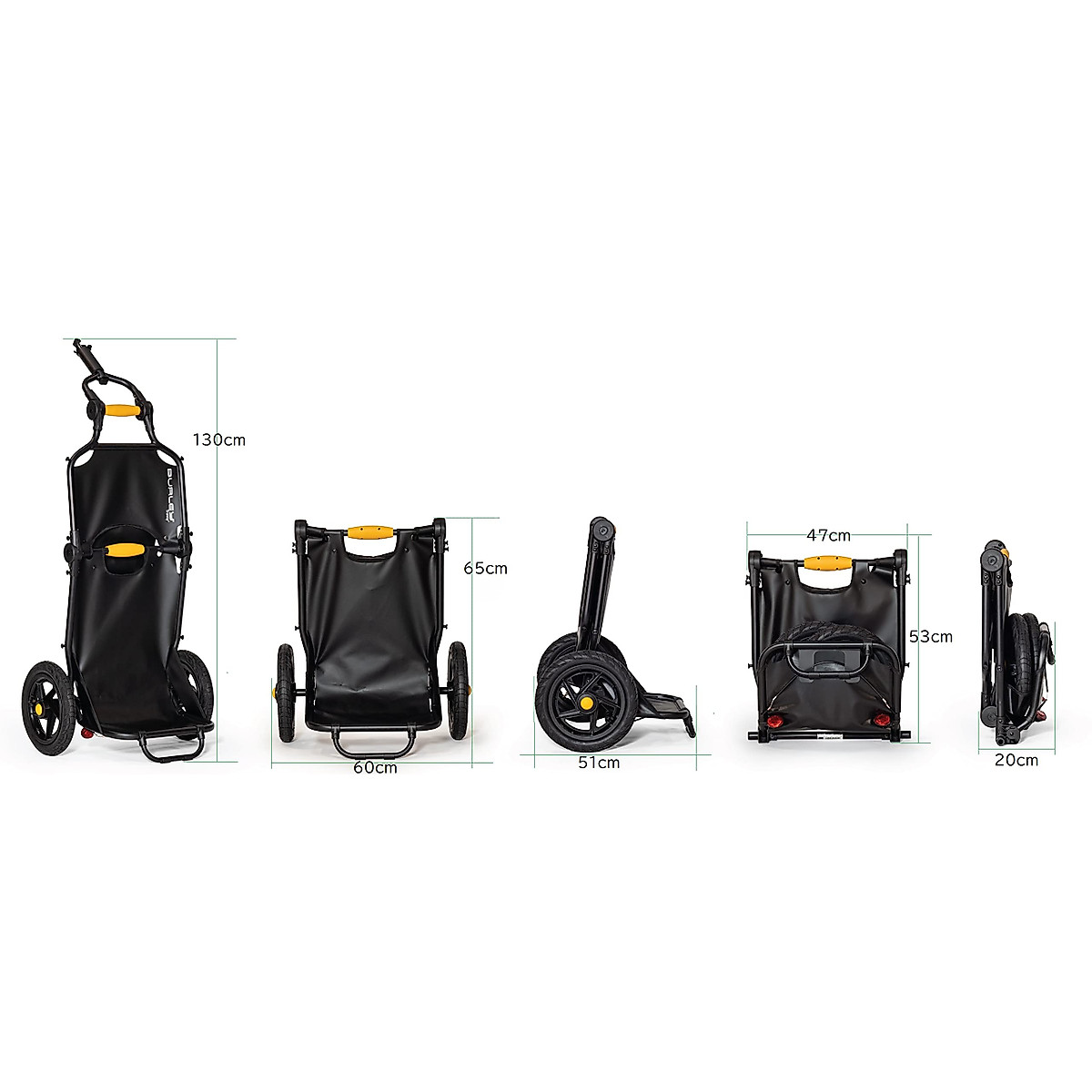 Burley Design Travoy, Compact Folding Cargo Bike Trailer , Black , 10