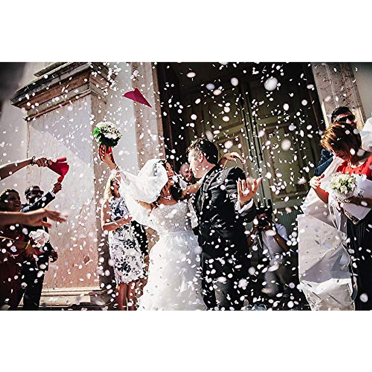 Silver Confetti 1 inch Table Confetti Glitter 5000 pcs for Wedding Party Decoration or Filled Balloons