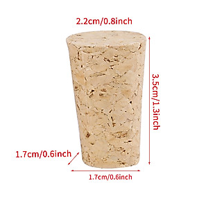 Tapered Cork Stopper, Wine Bottle Cork Stopper, 10 Pieces for Beer Bottles for Most Wine Bottles (22 * 17 * 35 for red Wine Bottle)