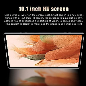 Yoidesu 10.1in Tablet for Android 10, 8GB RAM 256GB ROM 128G Expandable Octa Core CPU Gaming Tablet, Dual SIM 1080x1920 IPS Screen 5G WiFi 4G Net HD Phone Call Tablet, BT GPS 20MP 8800mah
