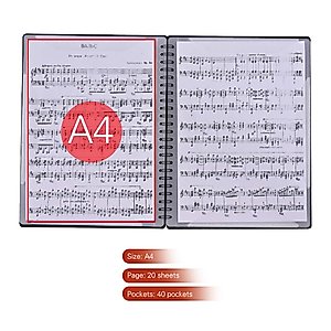 Music Sheet File Paper Storage Folder Creative Change Spectrum Folder A4 Letter Size Double Side Sheet Music Folder File for Holding Sheet Music and Files Etc (White)