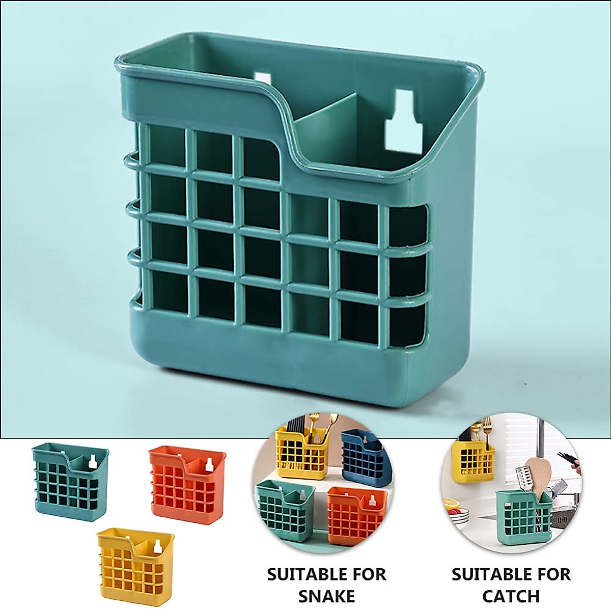 PAREKS Spoons Silverware 3pcs Cutlery Caddy Organizer Plastic Cutlery Storage Caddy Bin Basket Organizer Forks Utensils Holder Utensil Cutlery Flatware Holder Chapstick Holder/1233