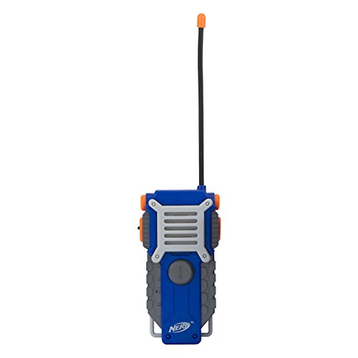 Sakar Nerf Walkie Talkie for Kids Fun at The Touch of A Button, Set of 2, 1000' Range, Rugged Pair Battery Powered Gray Blue & Orange