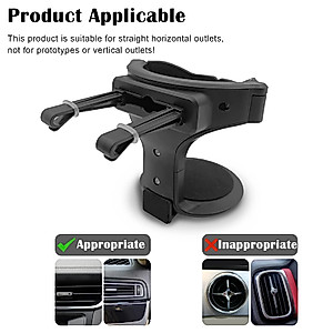 Car Air Vent Cup Holder, Universal Adjustable Car Air Vent Cup Holder, Mount with Car Air Vent Clips, Water Coffee Juice Tea Bottle Stand