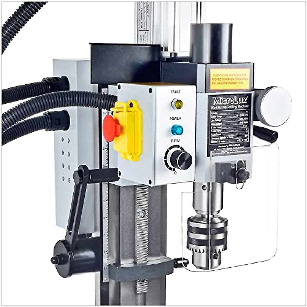 MicroLux® High Precision Heavy Duty R8 Miniature Milling Machine Only “True Inch” machine on the market, Powerful brushless 500W motor with more torque