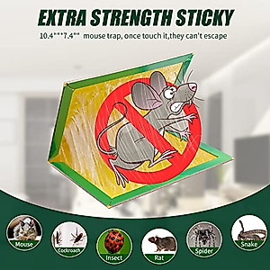 25 Pcs Mouse Traps Mouse Glue Traps with Enhanced Stickiness Sticky Traps for Mice and Rats Sticky Pads Mouse Glue Boards Pest Control Traps for House Indoor Outdoor Easy to Set (10.4'' x 7.4'')