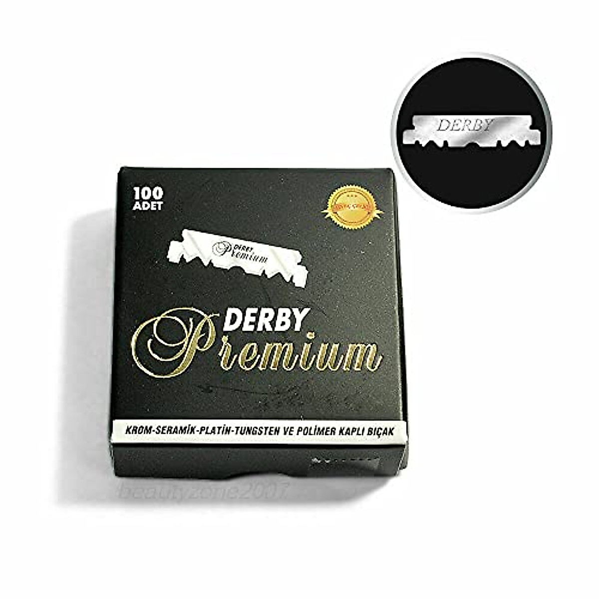 DERBY Barber Razor Premium Single Edge Blade 100 Count SR-05298 (5 Pack)