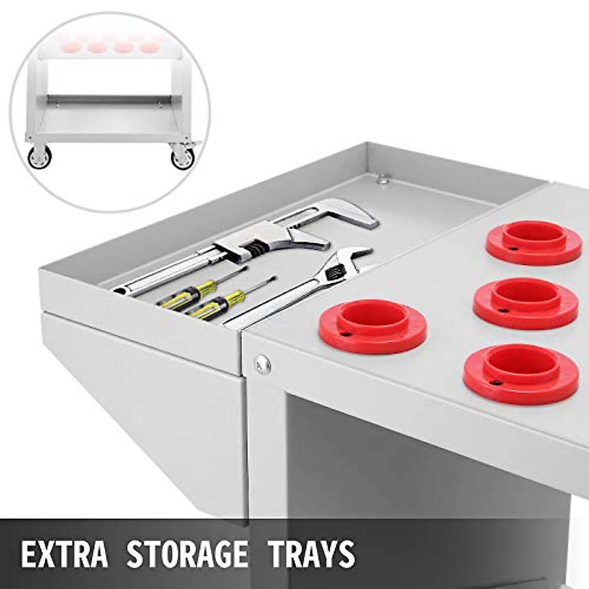 Vevor Tool Cart 40 Taper Tool Holder CNC Tool Cart 36 Capacity CAT40 BT40 Service Carts with Wheels Heavy Duty (BT40 36 Capacity) : Tools & Home Improvement