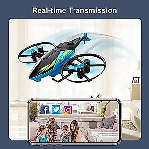 4DRC M3 Drone with 1080p Camera for Adults Kids,HD FPV Live Video RC Helicopter Quadcopter for Beginners Toys Gifts,With 2 Battery,3D Flips,Gestures Selfie, Altitude Hold, One Key Start,Trajectory