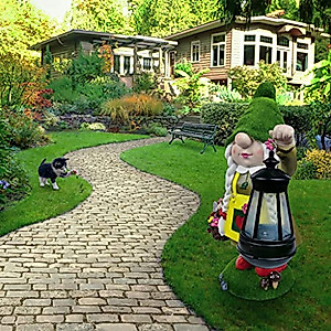 Gnomes Garden Gnomes Lady - Garden Sculptures & Statues Solar Female Garden Gnomes Outdoor Funny Knomes - Funny Garden Gnome Gifts Lights - Garden Gifts Gnomes Decor Gnomes Garden Decorations (13in)