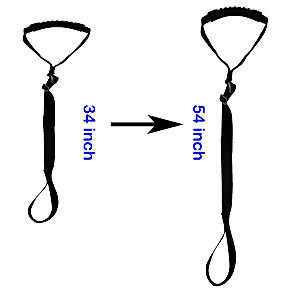 Kayak Stand Up Assist Strap Pull Up Strap Multi-Purpose Kayak Canoe Drag Strap,Strong Handle Adjustable Length from 34-54 inch (with Paddle Leash)