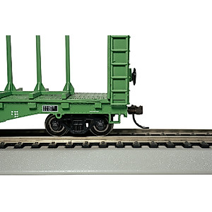 Bachmann Trains - 52' Center-Beam FLATCAR with BULKHEADS - Burlington Northern #615816 - HO Scale