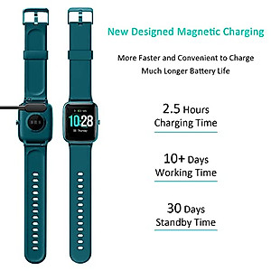 Fitpolo Smart Watch for Android and iOS Phones IP68 Swimming Waterproof Fitness Tracker Fitness Watch Heart Rate Monitor Smart Watches for Men Women (Green)