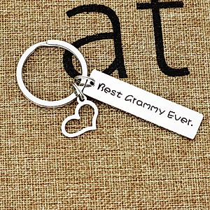 Kivosliviz Grammy Gift Keychain Best Grammy Ever Granny Gifts for Grandma Grandmother