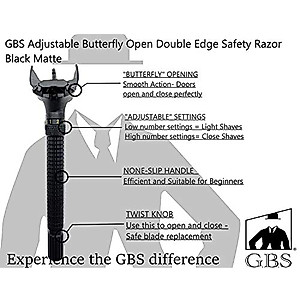 G.B.S 9 Pc Shaving Set - Non Slip DE Safety Razor Shaving Brush Stand 5 oz Sandalwood Aftershave, Mug with G.B.S Natural Soap +15 Blades Adjustable Convenient