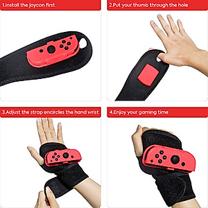Switch Just Dance Strap, Pro Wristbands for Just Dance 2024 2023 2022 2021 2020 Switch Dancing Games, Hand Free Wrist Straps for Nintendo Switch Dance Accessories, Hand Free Wristband for JoyCon Grip