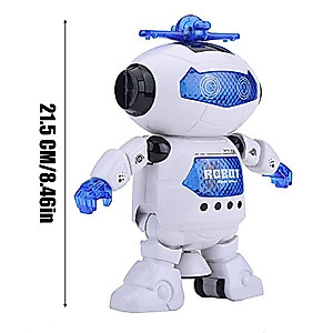 Hozee Lighting Robot Toy, Humanoid Robot Kid Robot Toy 360° Rotatable Interesting Robot Toy for Birthday Gift