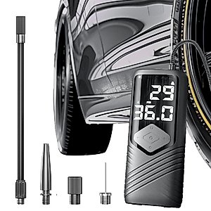 Vxdas Tire Inflator Portable Air Compressor 15000mAh Car Accessories Auto Air Pump 150PSI 3X Fast Inflation Smart Tire Pump for Car Motorcycles Bike Ball