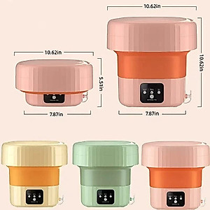 1pc Small Mini Washing Machine, Folding Portable Sterilization Drying Washing Machine For Underwear Socks Baby Clothes (Yellow)