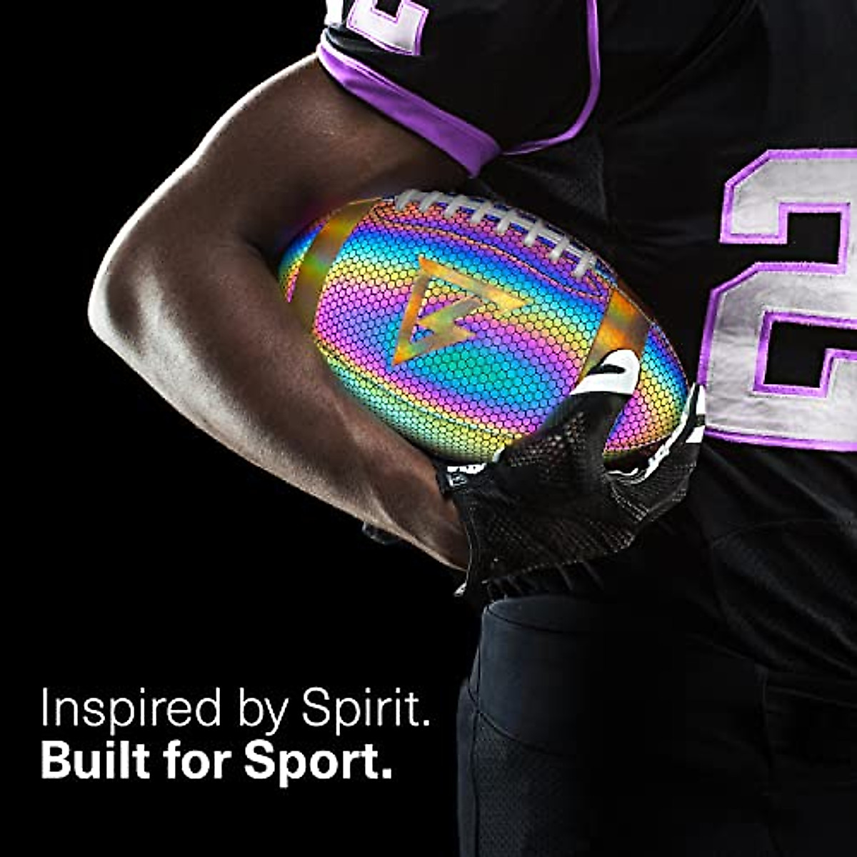 Bright™ American Football - Reflective- Holographic - Glow in The Dark - Children and Adults - Unisex - Size 9