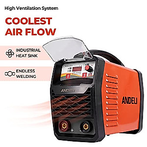 ANDELI 160A ARC Welder Inverter DC MMA Portable Welding Machine Kit IGBT Technology, 110V/220V Dual Voltage Hot Start Welding Machine Orange Plastic Case