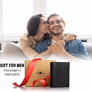 Stealth Mode Carbon Fiber Trifold RFID Wallet For Men With Flip Out ID Holder (Carbon Fiber)