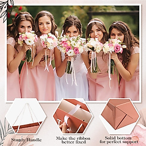 8 Pcs Bridesmaid Gift Bags I Do Crew Wedding Gifts Bags with Tissue Paper Ribbon for Wedding Day Bachelorette Party Bridal Party Favor Team Bride Bridal Shower Gift Bag, Rose Gold