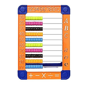 MICKYU Abacus for Kids Math- Classic Preschool Counting Learning Toys with 100 Beads