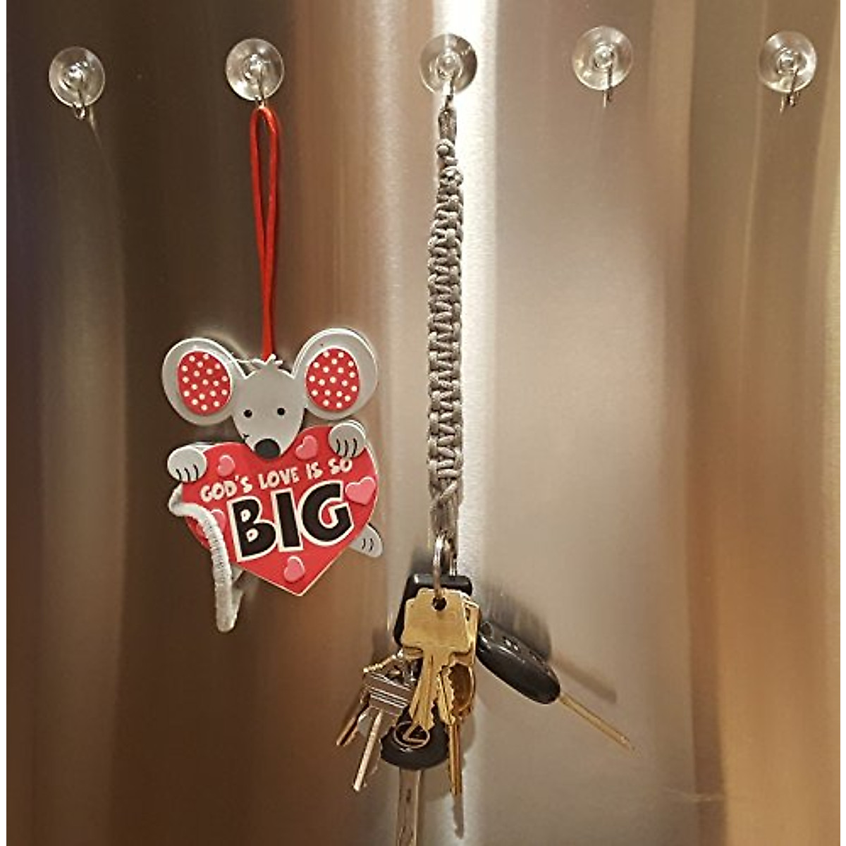 20 Pack Clear Plastic Strong Suction Cup with Removable Hook (7/8" (22.22mm) Diameter)